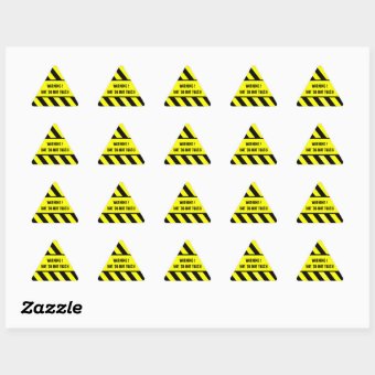 warning sign, HOT Triangle Sticker | Zazzle