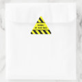warning sign, HOT Triangle Sticker | Zazzle
