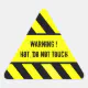 warning sign, HOT Triangle Sticker | Zazzle