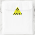 warning sign, HOT Triangle Sticker | Zazzle
