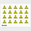 warning sign, HOT Triangle Sticker | Zazzle