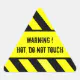 warning sign, HOT Triangle Sticker | Zazzle