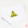 warning sign, HOT Triangle Sticker | Zazzle