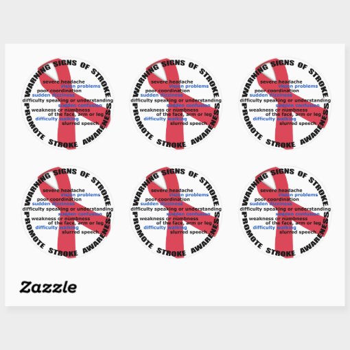 Warning Signs of Stroke Stickers | Zazzle