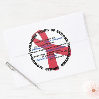 Warning Signs of Stroke Stickers | Zazzle