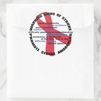 Warning Signs of Stroke Stickers | Zazzle