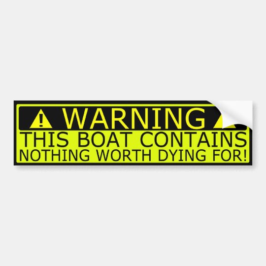 Warning sticker boat security | Zazzle.com