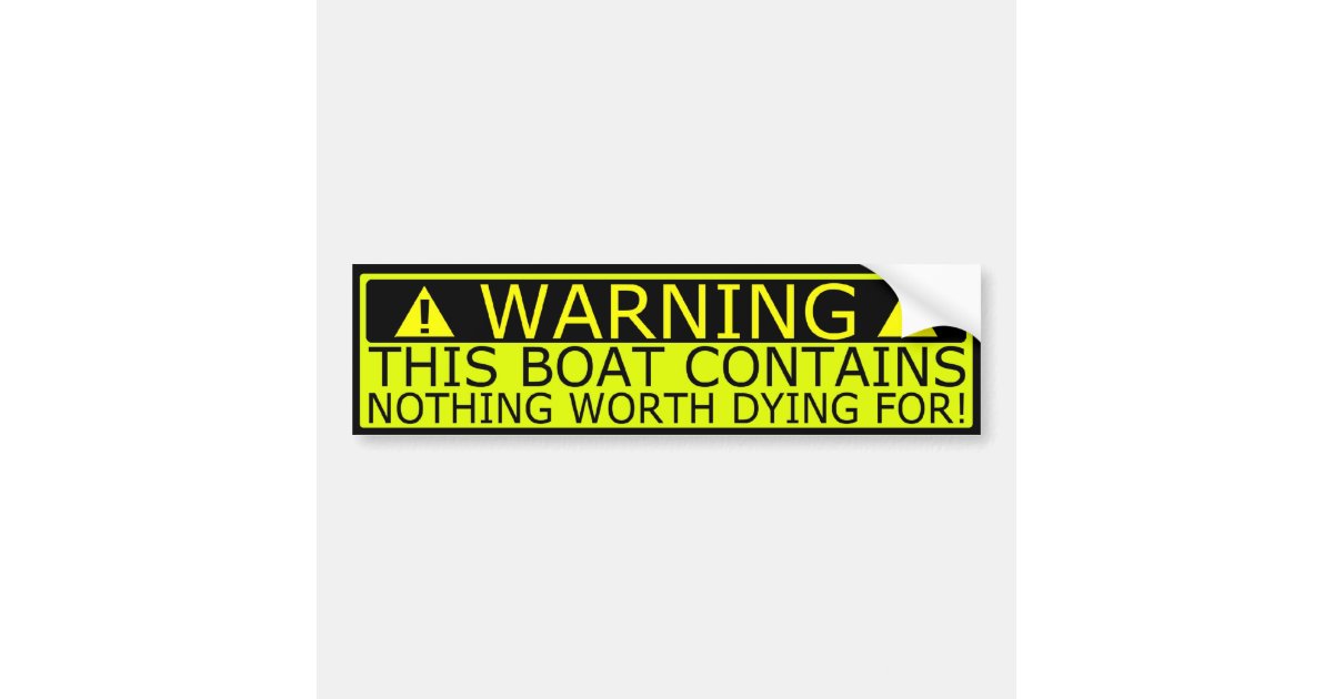 Warning sticker boat security | Zazzle
