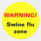 Swine Flu / Pork Classic Round Sticker | Zazzle.com