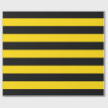Warning Yellow and Black Caution Striped Wrapping Paper | Zazzle