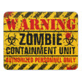 Warning zombie containment unit apocalypse door sign | Zazzle