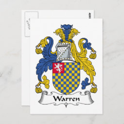 Warren Family Crest Postcard | Zazzle