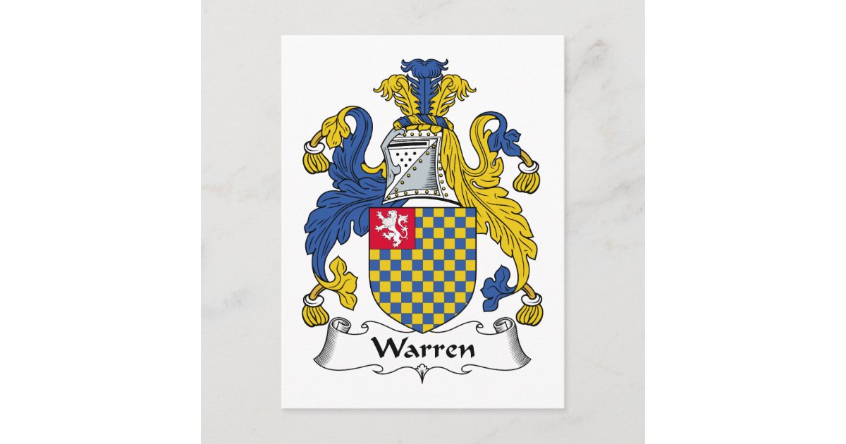 Warren Family Crest Postcard | Zazzle