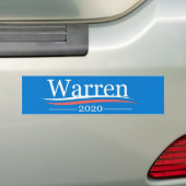 Warren for President, 2020, classic Bernie blue Bumper Sticker | Zazzle