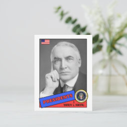 Warren G. Harding Baseball Card | Zazzle