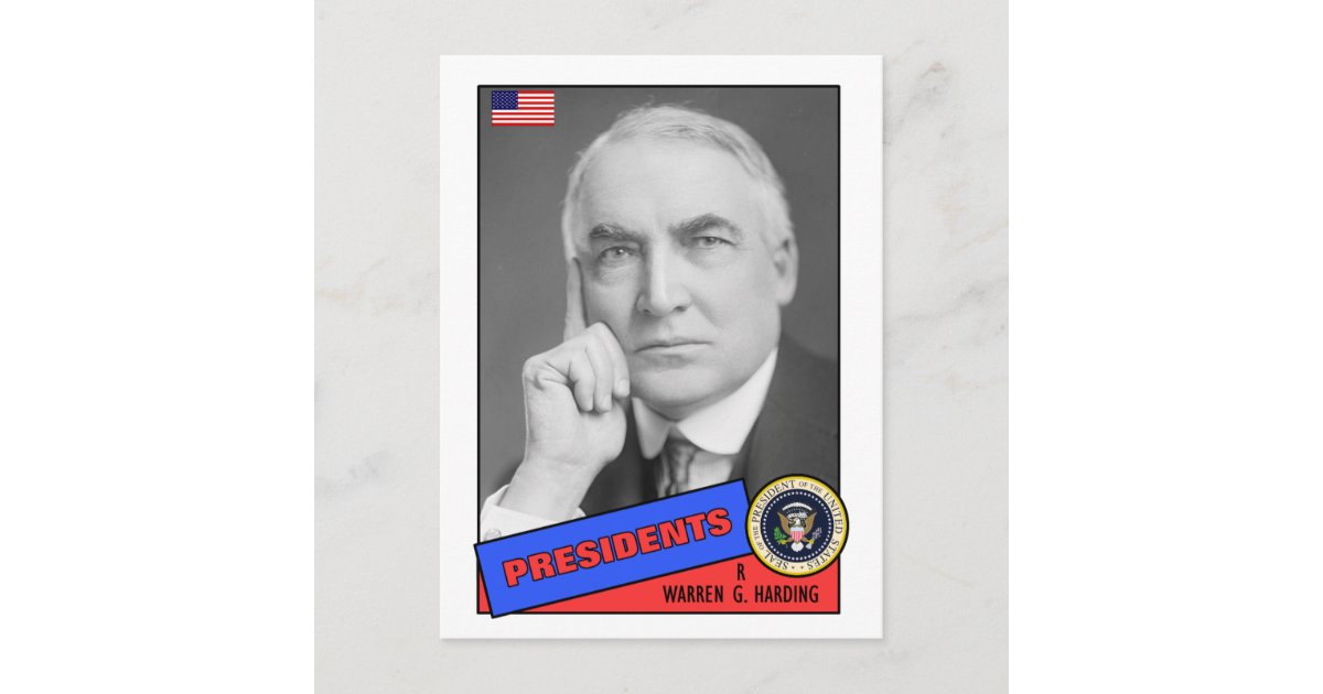 Warren G. Harding Baseball Card | Zazzle