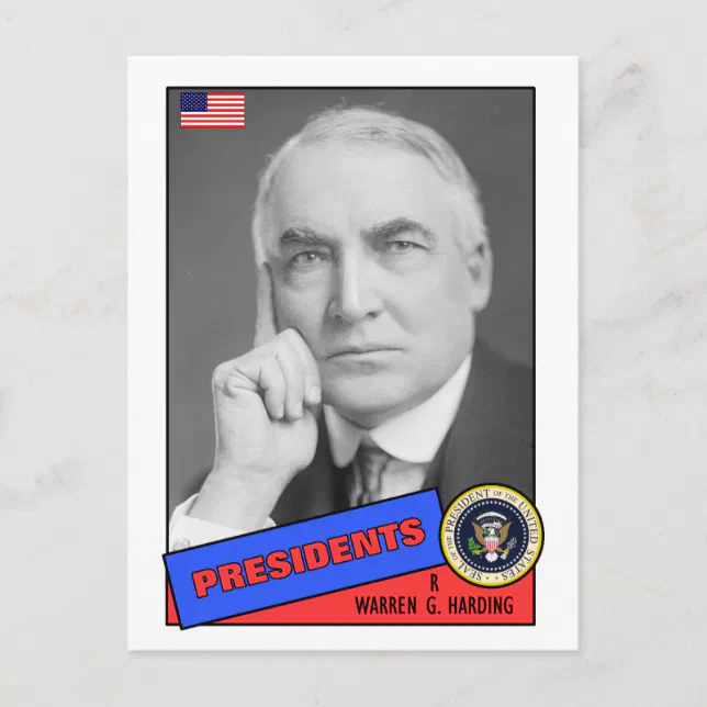 Warren G. Harding Baseball Card | Zazzle