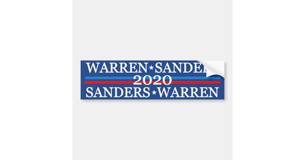 Warren Sanders 2020 Bumper Sticker | Zazzle.com