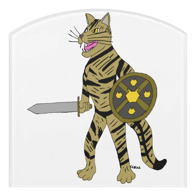 Warrior Cat Door Sign | Zazzle