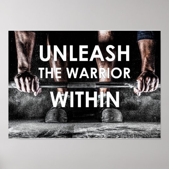 Warrior Gym Weight Training Body Fitness Poster | Zazzle.com