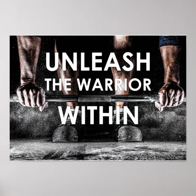 Warrior Gym Weight Training Body Fitness Poster | Zazzle