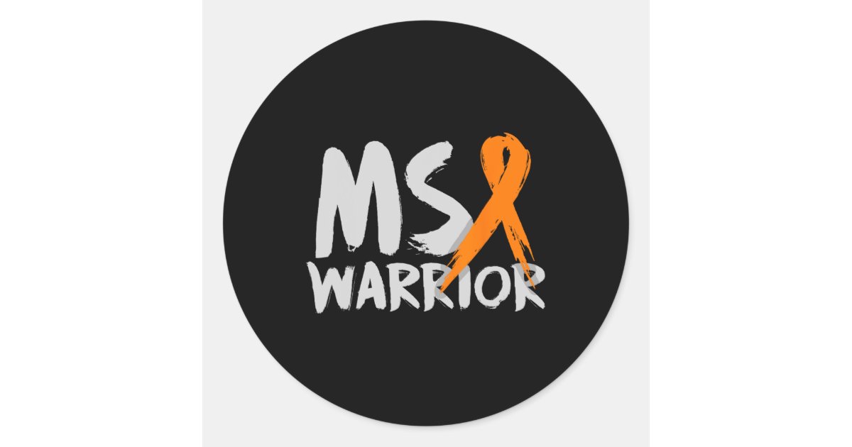 Warrior Multiple Sclerosis Awareness Month Classic Round Sticker | Zazzle