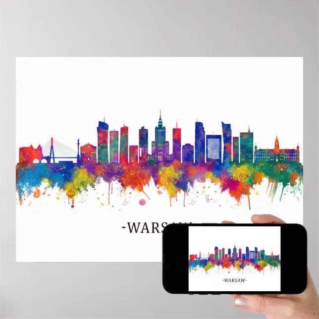 Warsaw Poland Skyline Poster | Zazzle