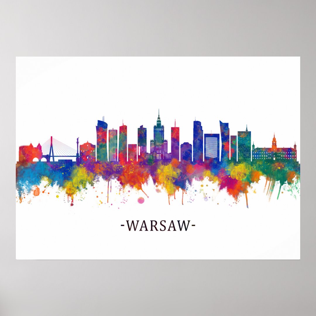 Warsaw Poland Skyline Poster | Zazzle