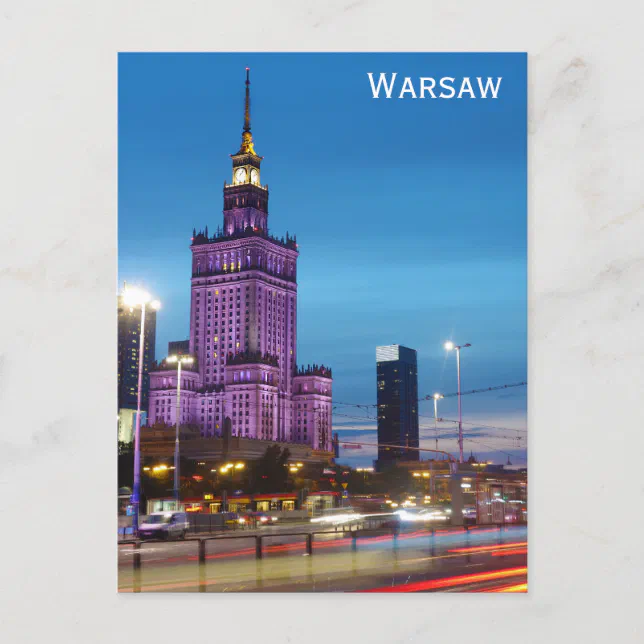 Warsaw Poland Travel Photo Postcard | Zazzle