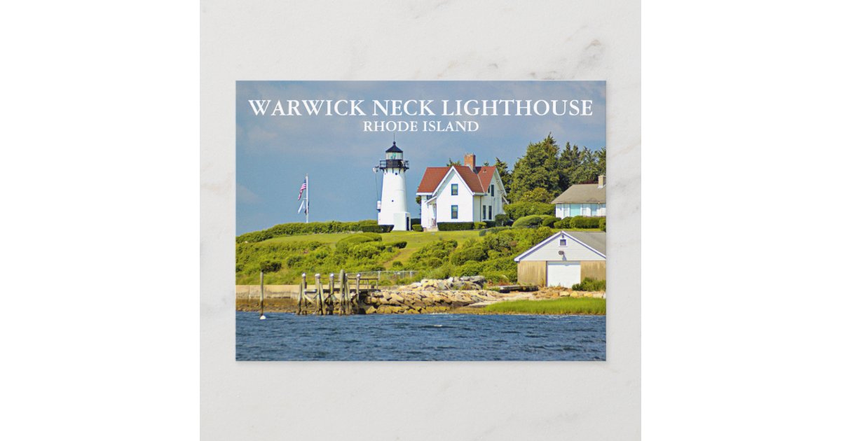 Warwick Neck Lighthouse, Rhode Island Postcard | Zazzle