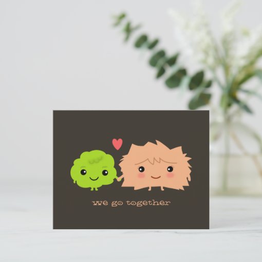 Wasabi and Ginger Go Together - Kawaii Design Postcard | Zazzle