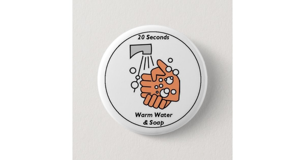 Wash Hands Button | Zazzle