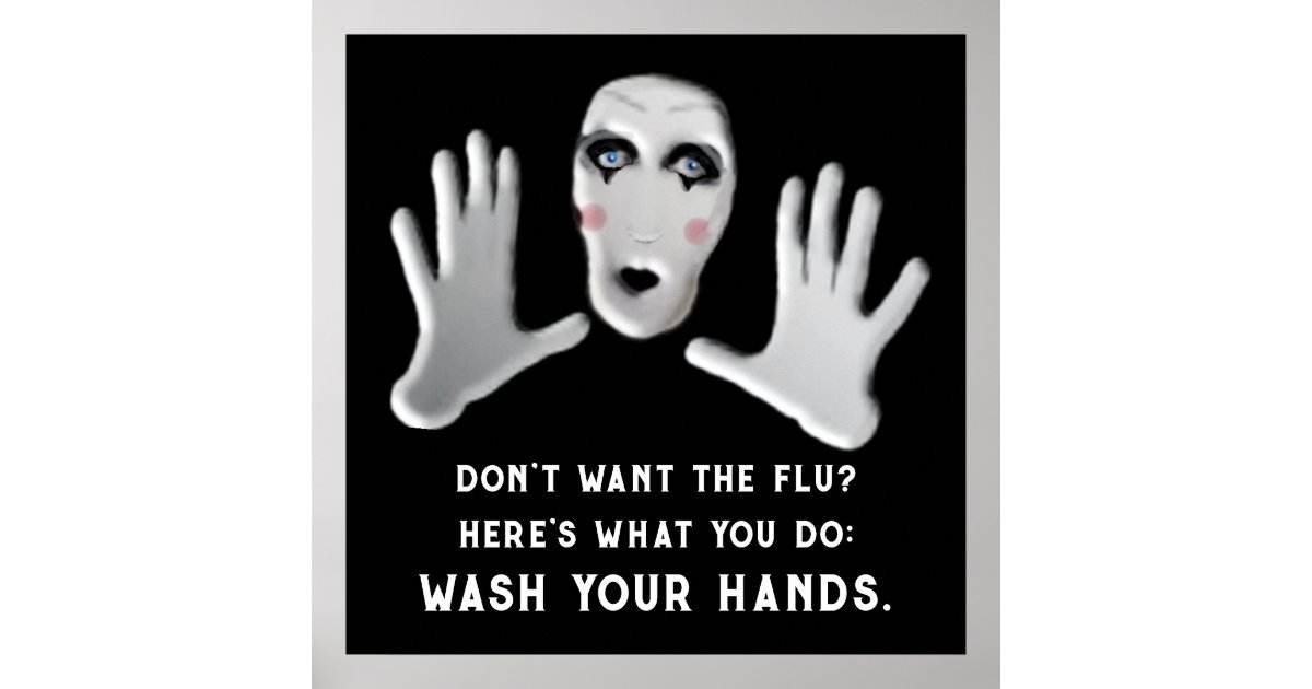 Wash Your Hands Flu Season Poster | Zazzle