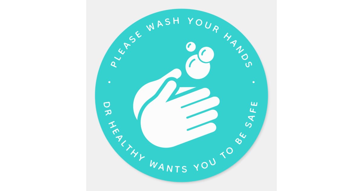 Wash Your Hands - Hand Washing Coronavirus & Flu Classic Round Sticker ...