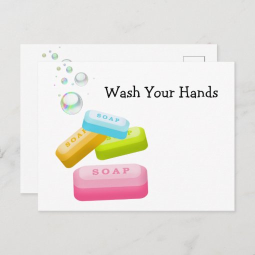 Wash Your Hands Postcard | Zazzle