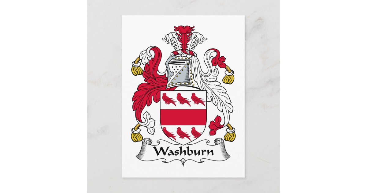 Washburn Family Crest Postcard | Zazzle