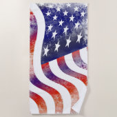 Washed Out American Flag Beach Towel | Zazzle