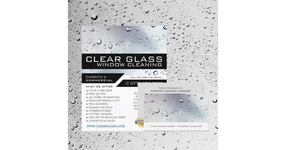 Washed Window, Window Cleaning Advertising Flyer | Zazzle