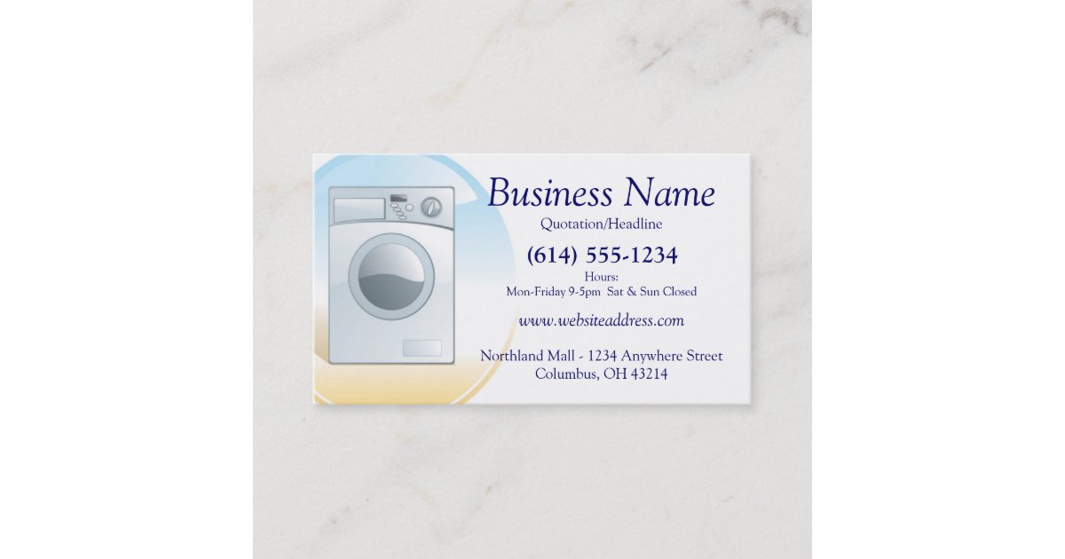 Washer/Appliances Business Card Design 2 | Zazzle.com
