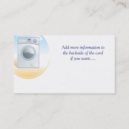 Washer/Appliances Business Card Design 2 | Zazzle