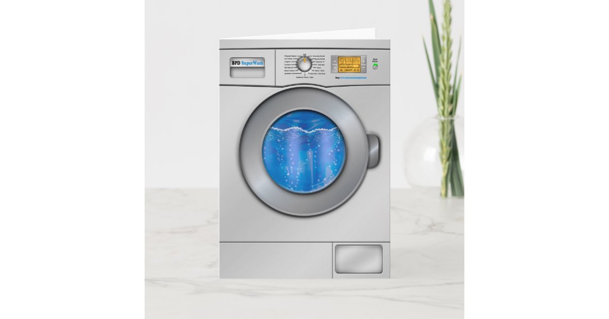 Washing Machine Card | Zazzle