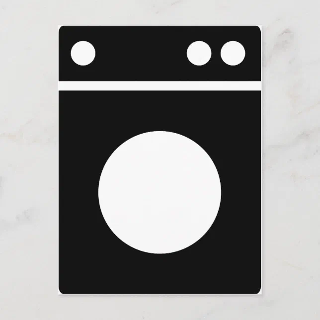 washing machine icon postcard | Zazzle