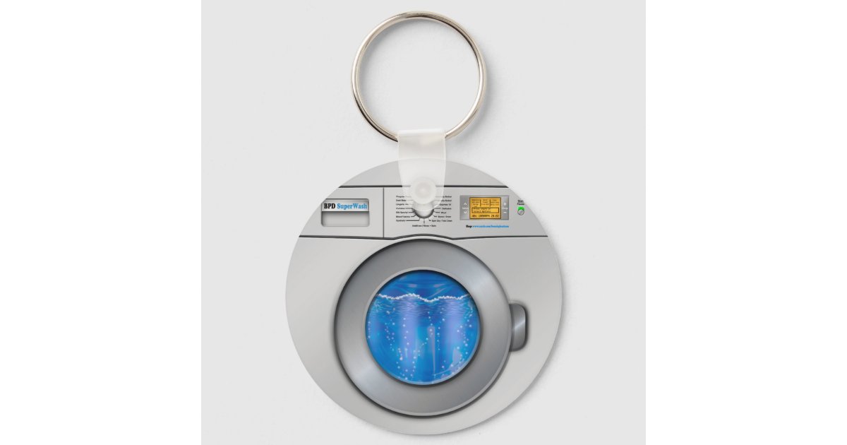 Washing Machine Keychain | Zazzle