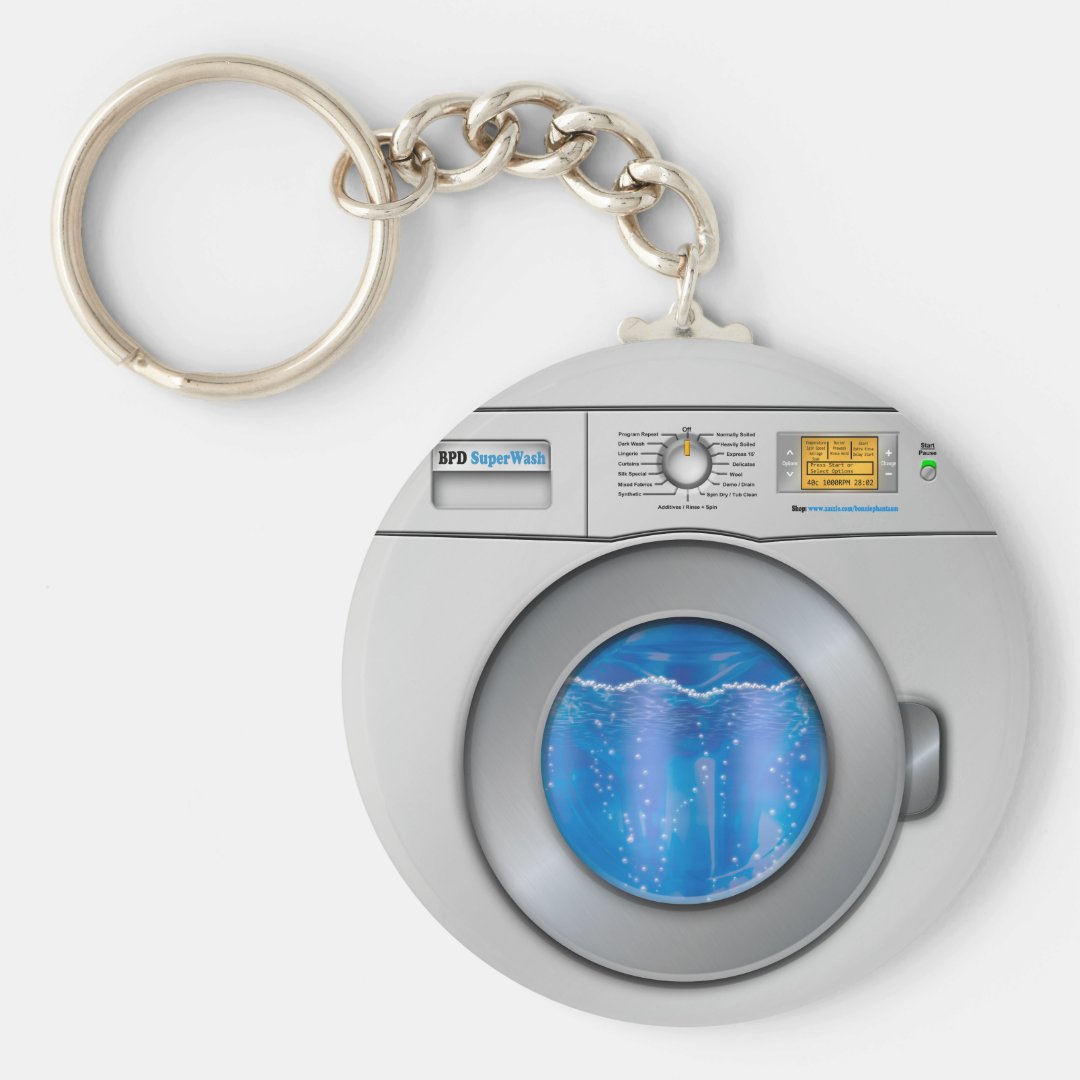 Washing Machine Keychain | Zazzle