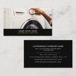 Washing Machine, Laundromat, Cleaning Service Business Card | Zazzle