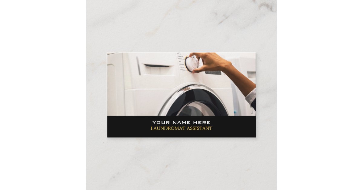 Washing Machine, Laundromat, Cleaning Service Business Card | Zazzle
