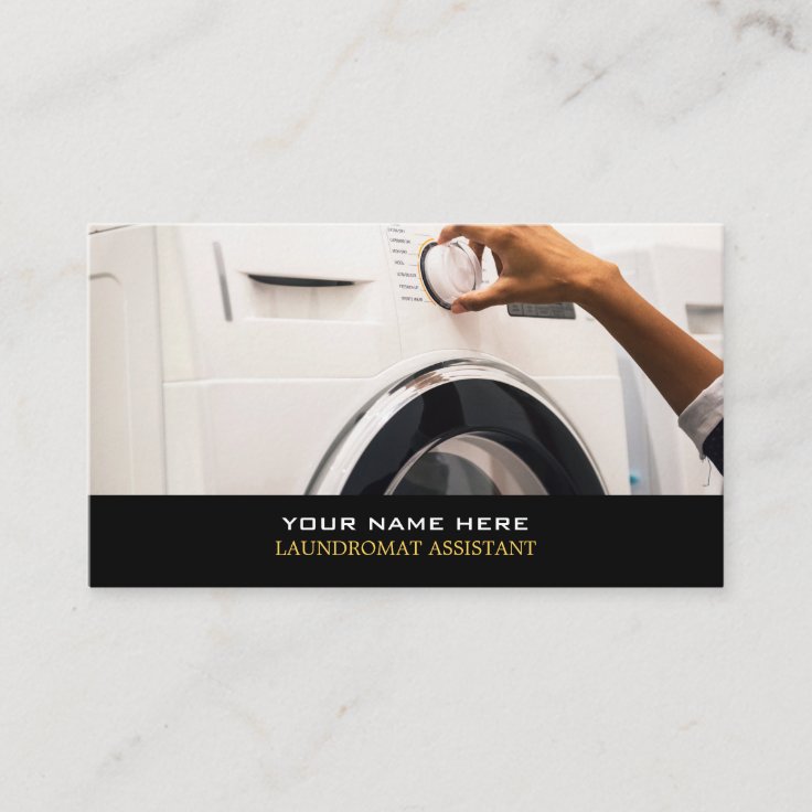 Washing Machine, Laundromat, Cleaning Service Business Card | Zazzle