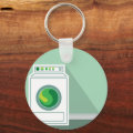 Washing Machine Laundry Room Keychain | Zazzle