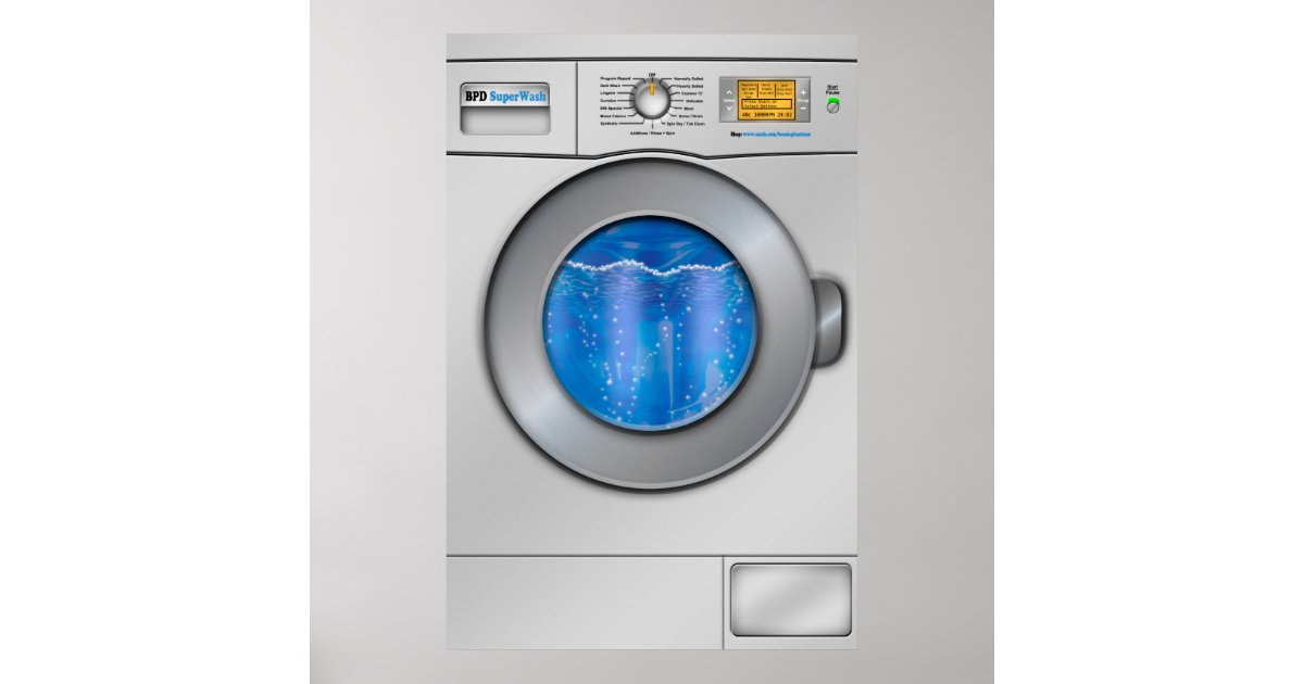 Washing Machine Poster | Zazzle