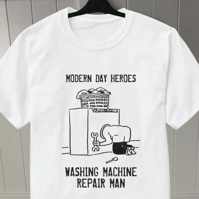 Washing Machine Repair Man T-Shirt | Zazzle